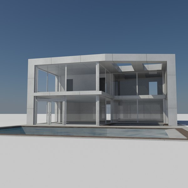 3d model of futuristic housing 1 modern