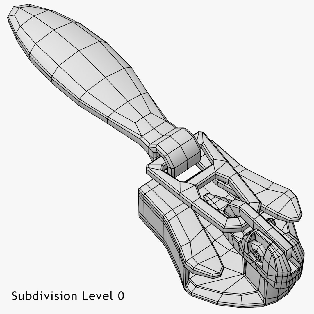Invisible Zipper Slider 3D Model - TurboSquid 1245457