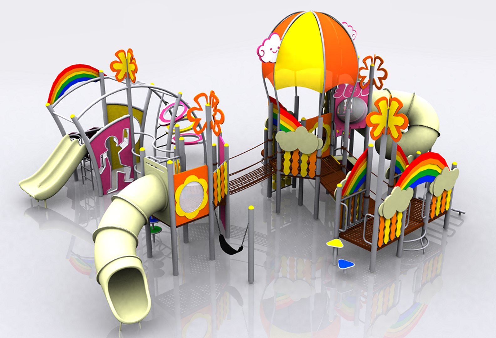 Rainbow Playground 3d Model