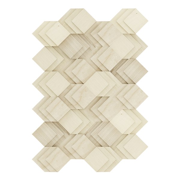 3D black wood wall panel model - TurboSquid 1302916