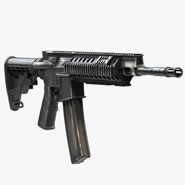 assault rifle barret rec7 3d obj