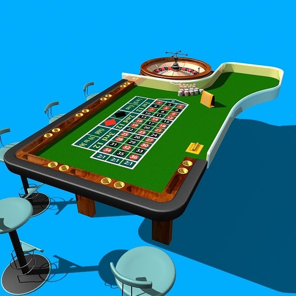 3d model roulette table