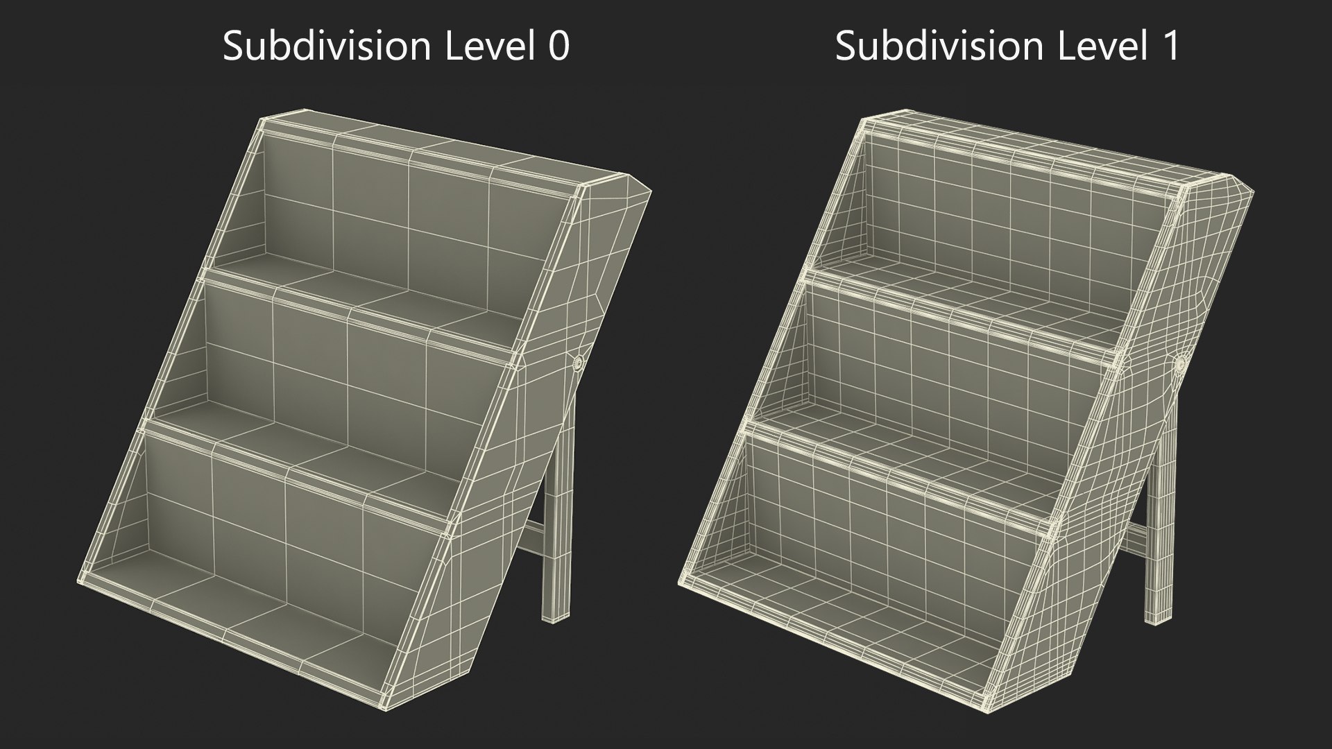 3D Model Tabletop Wooden Shelf - TurboSquid 2345977