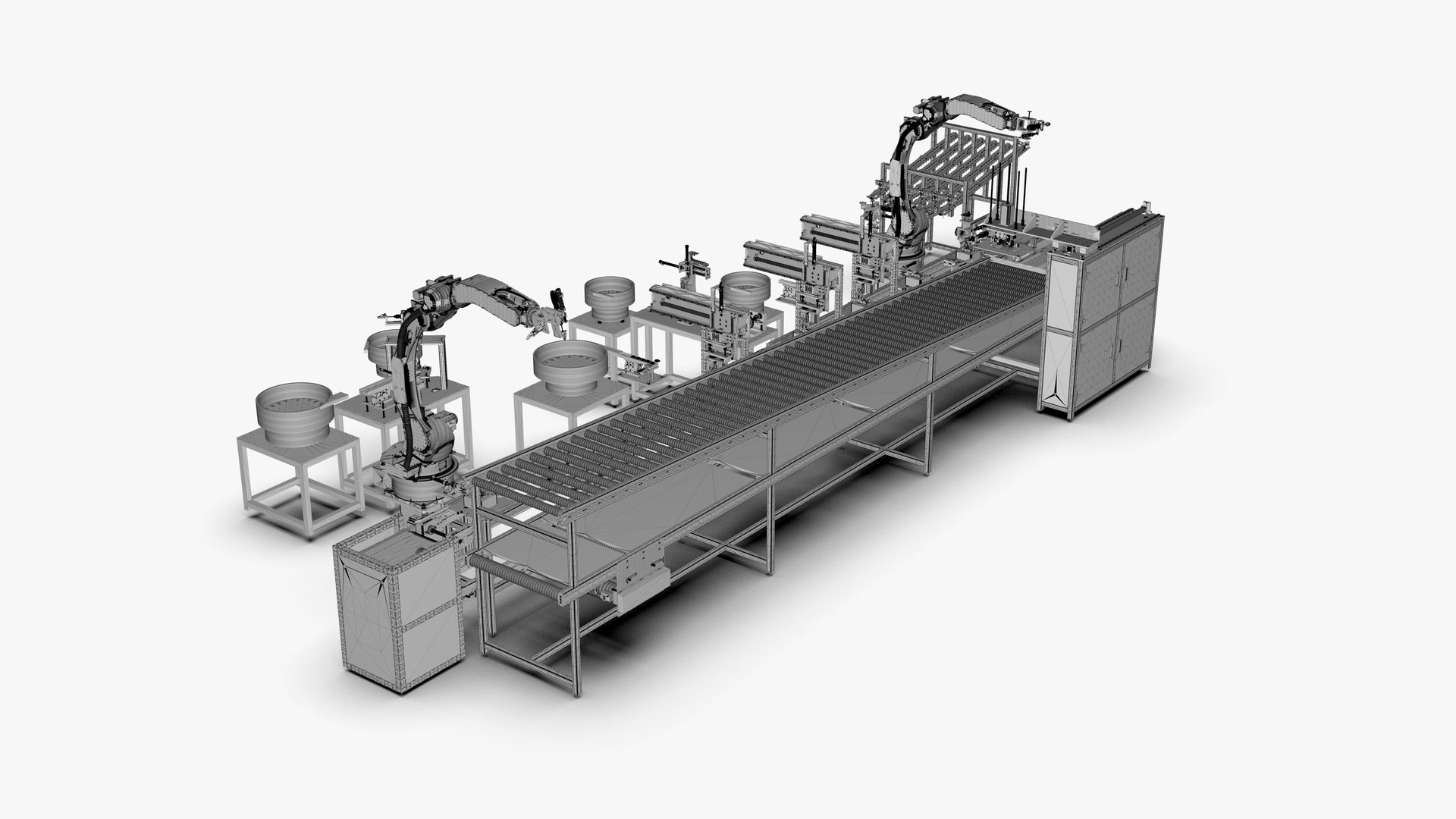 Automatic Radiator Fan Motor Assembly Line 3D Model - TurboSquid 1994821