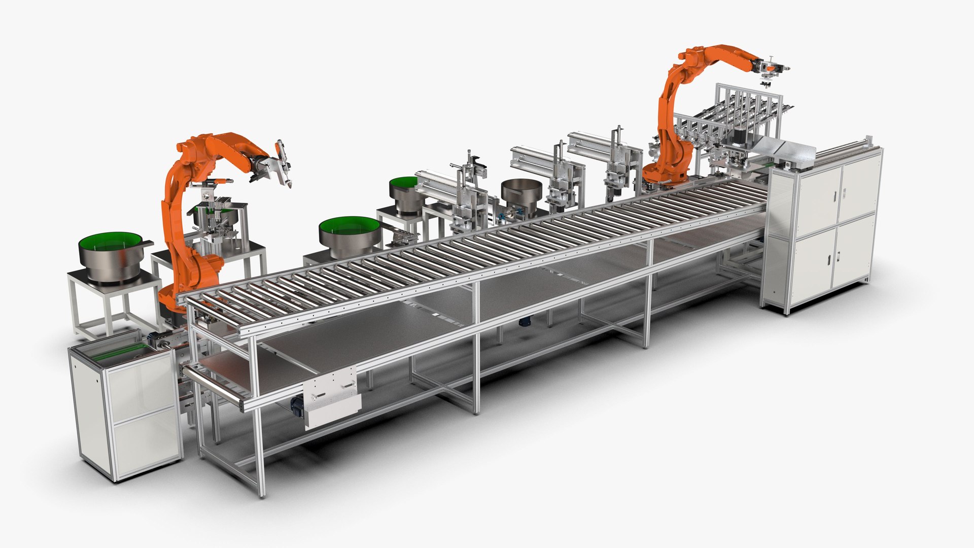 Automatic Radiator Fan Motor Assembly Line 3D Model - TurboSquid 1994821