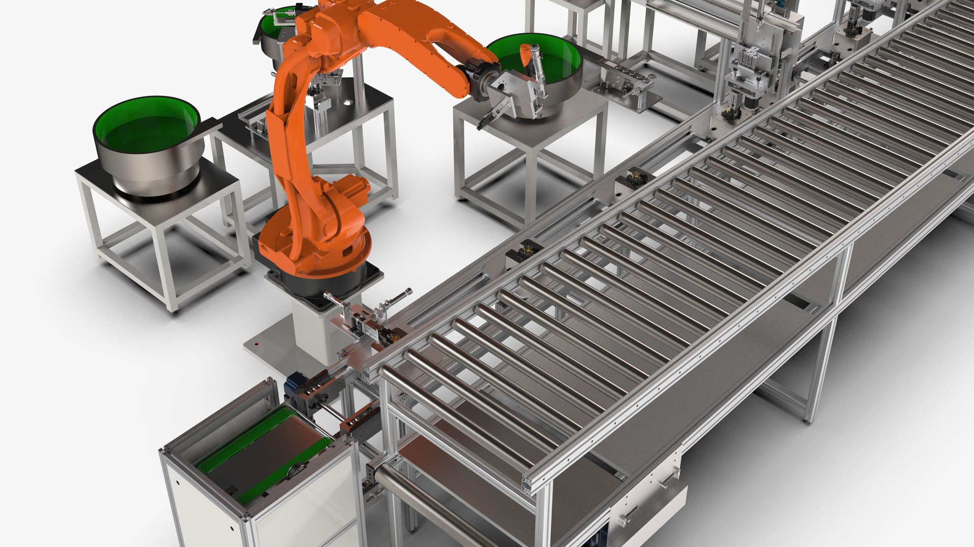 Automatic Radiator Fan Motor Assembly Line 3D Model - TurboSquid 1994821