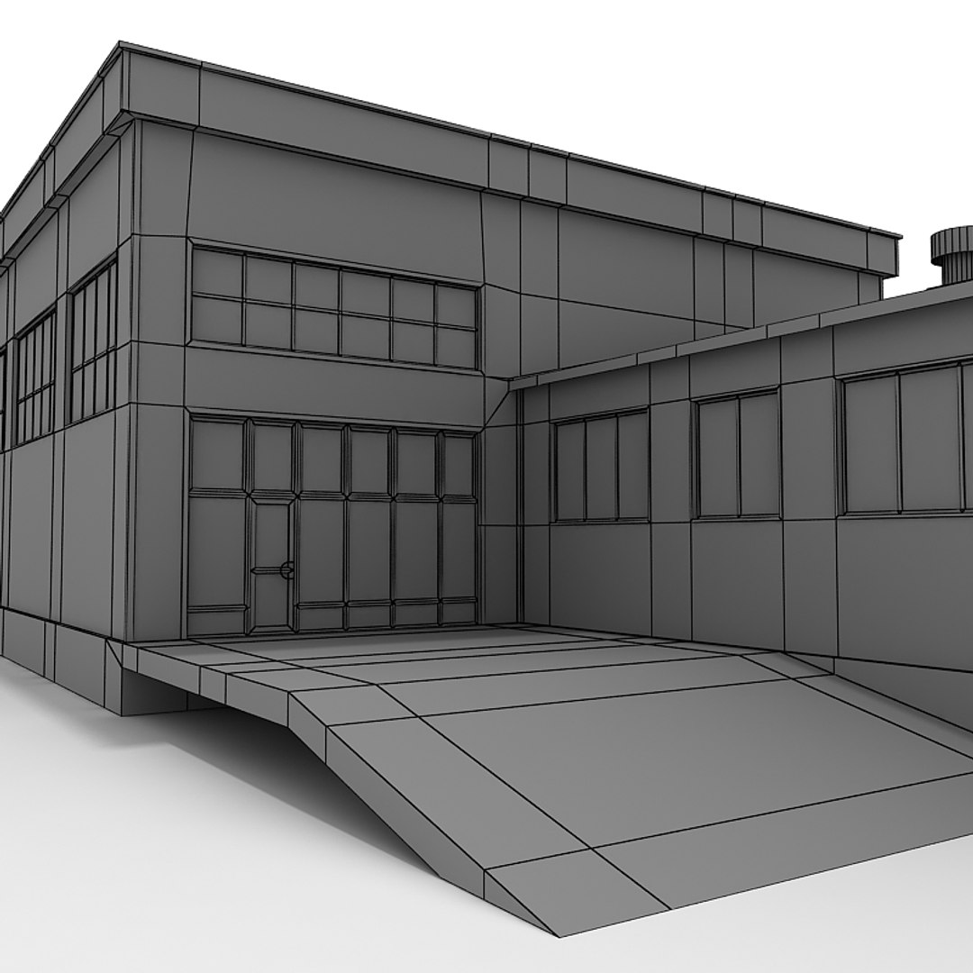 3d Factory Building 05 Model