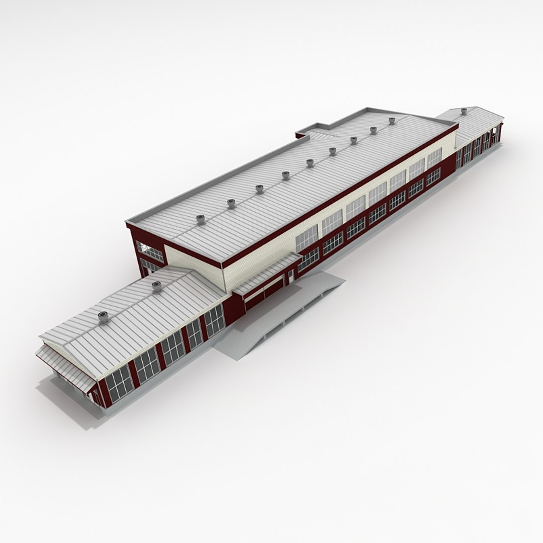 3d Factory Building 05 Model