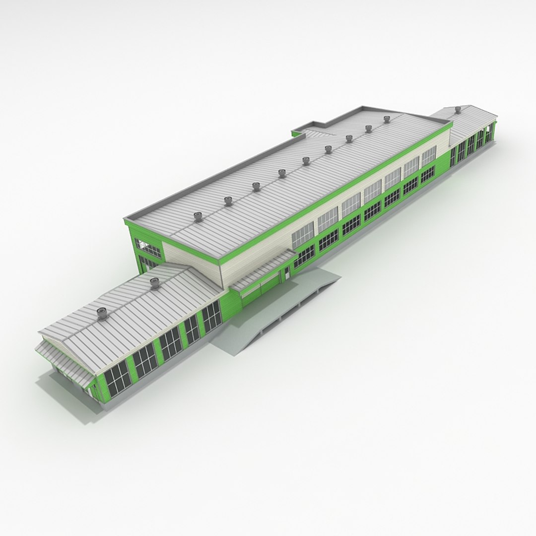 3d Factory Building 05 Model