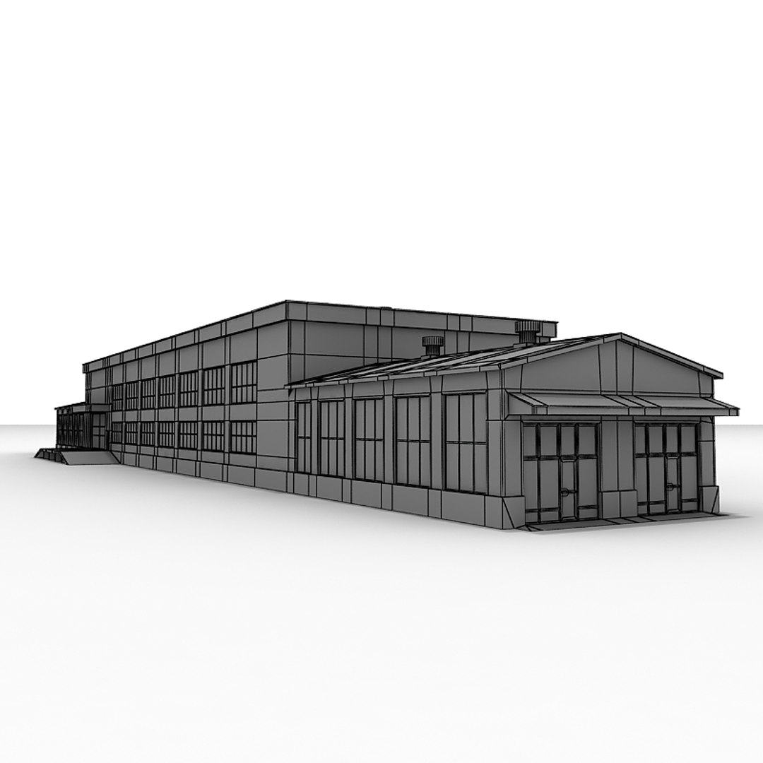 3d Factory Building 05 Model
