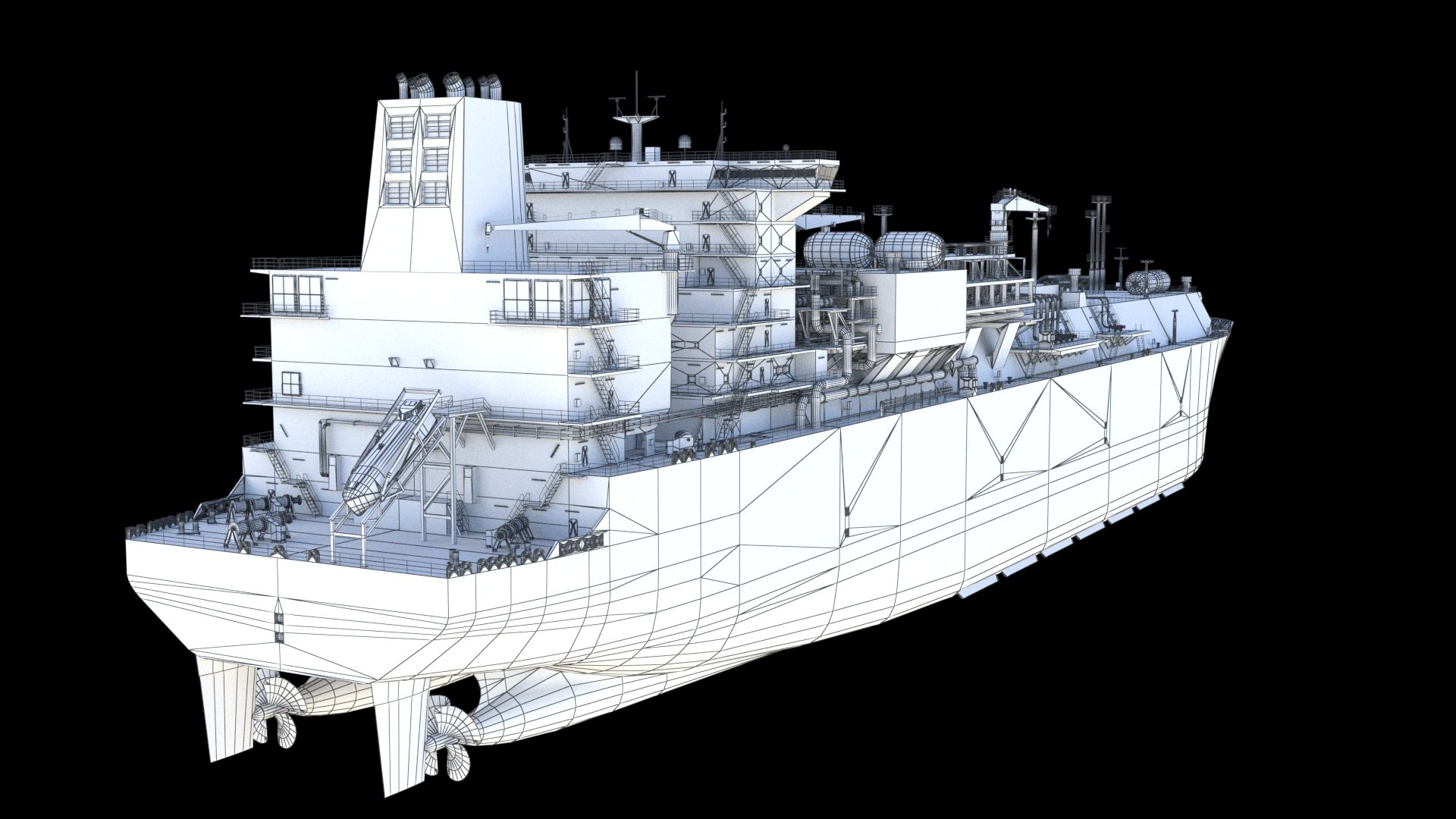 3D LNG terminal FSRU model - TurboSquid 2137277