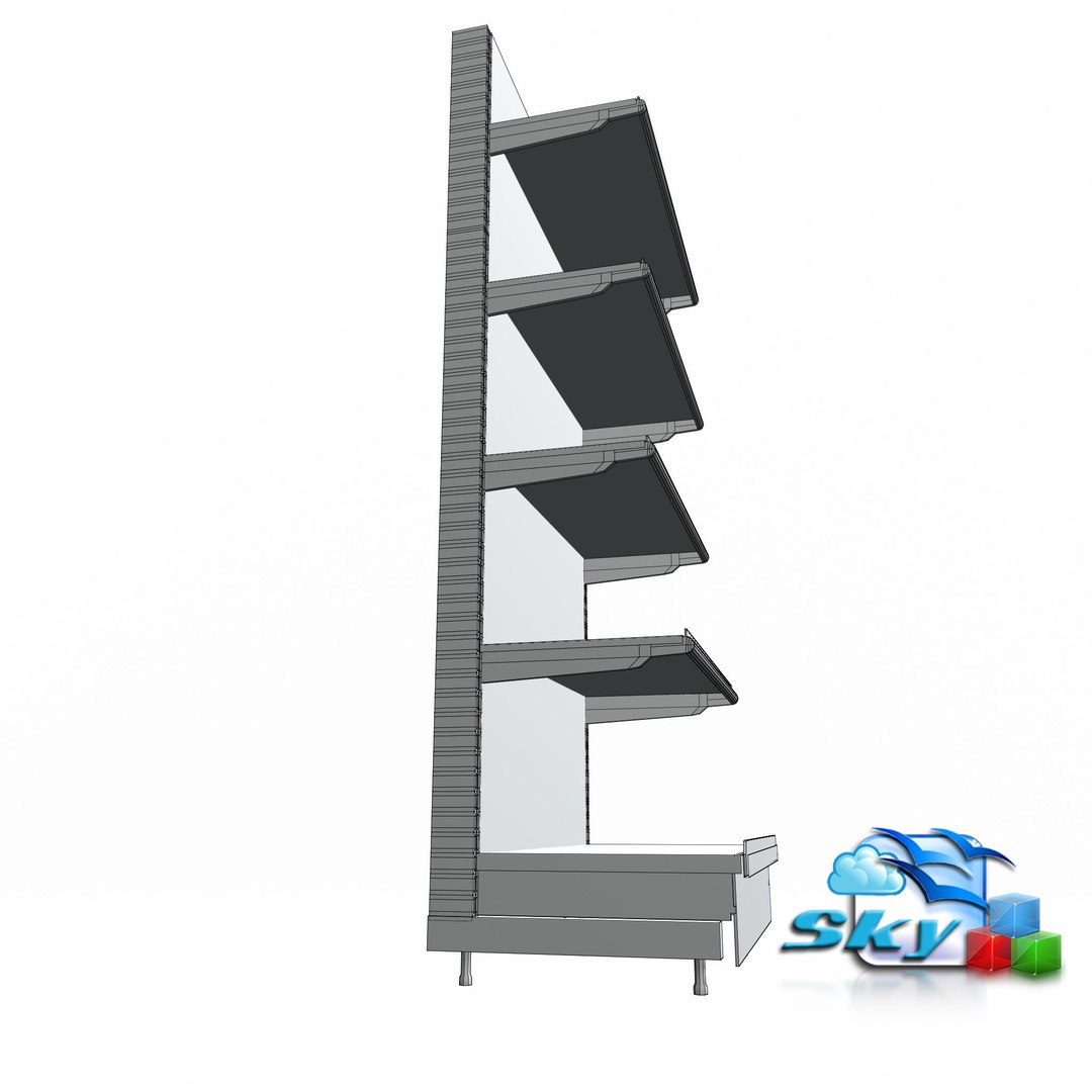 Product Caps End Racks 3d Model