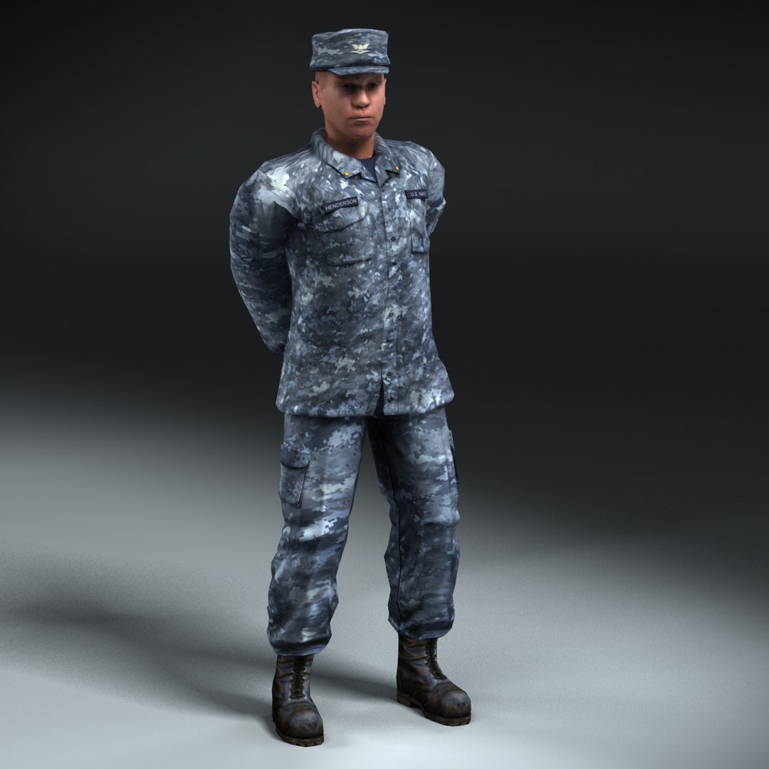 Max Navy Sailor Rigged
