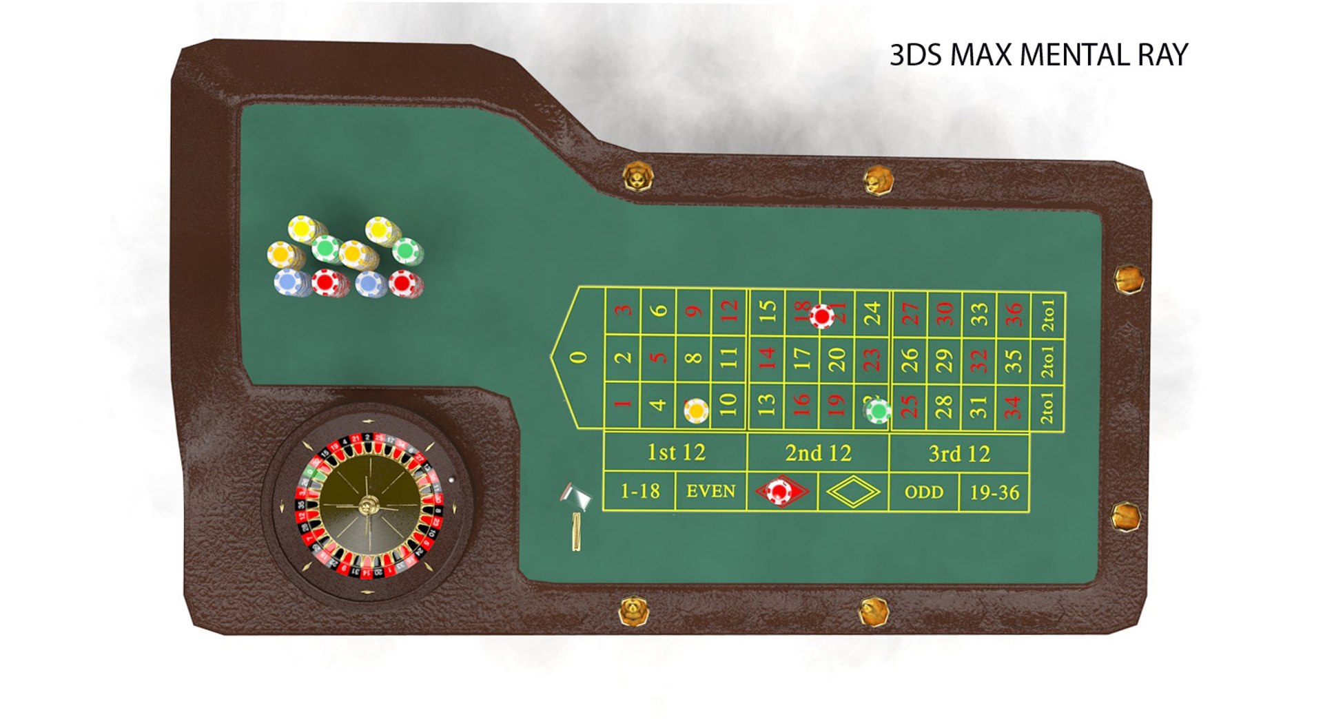 3d Model Roulette Table