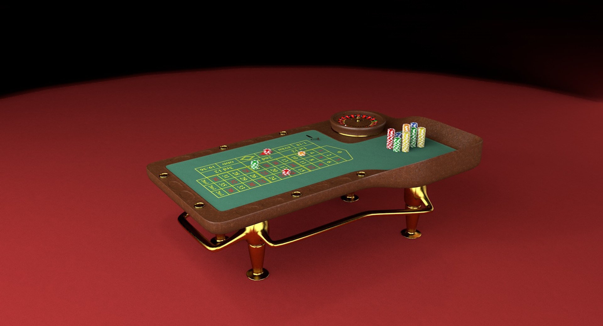 3d Model Roulette Table