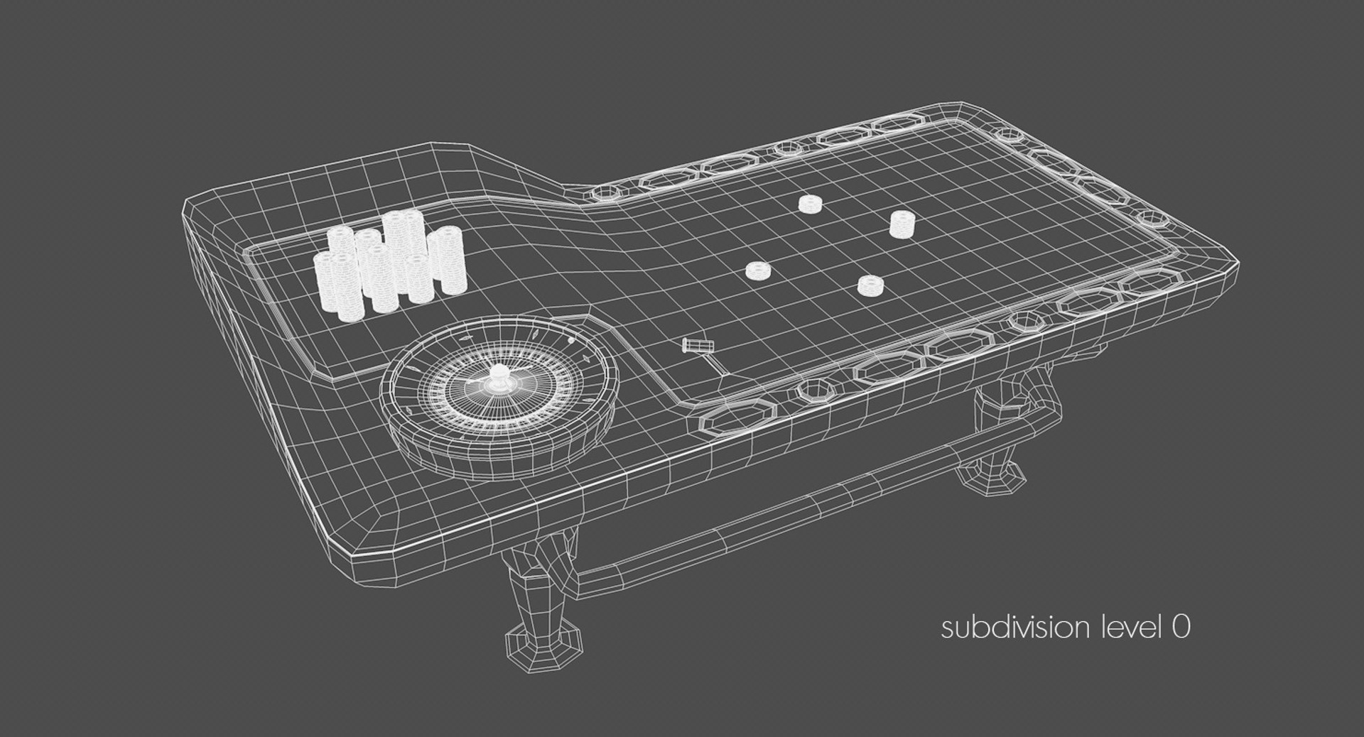 3d Model Roulette Table