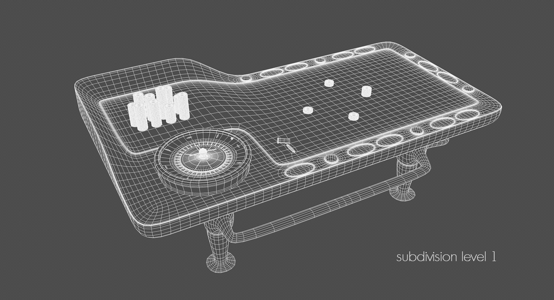 3d Model Roulette Table