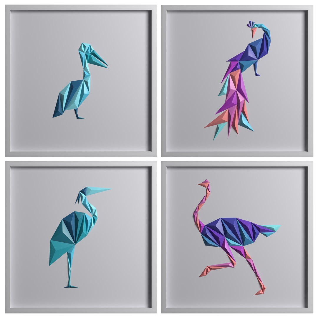 3D Paper Art Work Collection 03 Model - TurboSquid 2010722