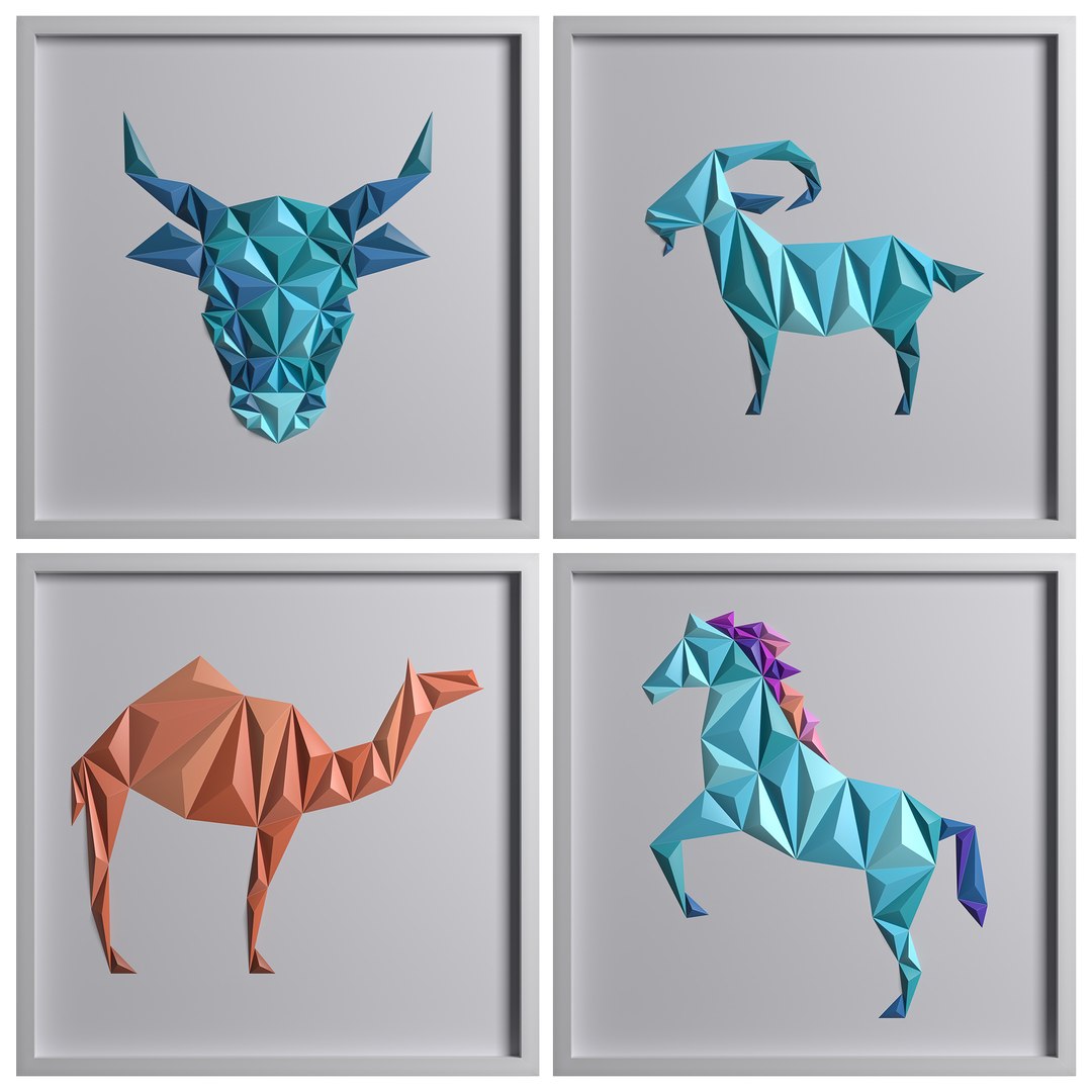 3D Paper Art Work Collection 03 Model - TurboSquid 2010722