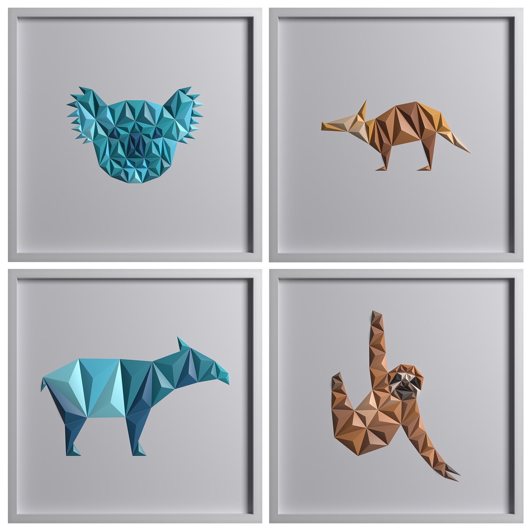 3D Paper Art Work Collection 03 Model - TurboSquid 2010722