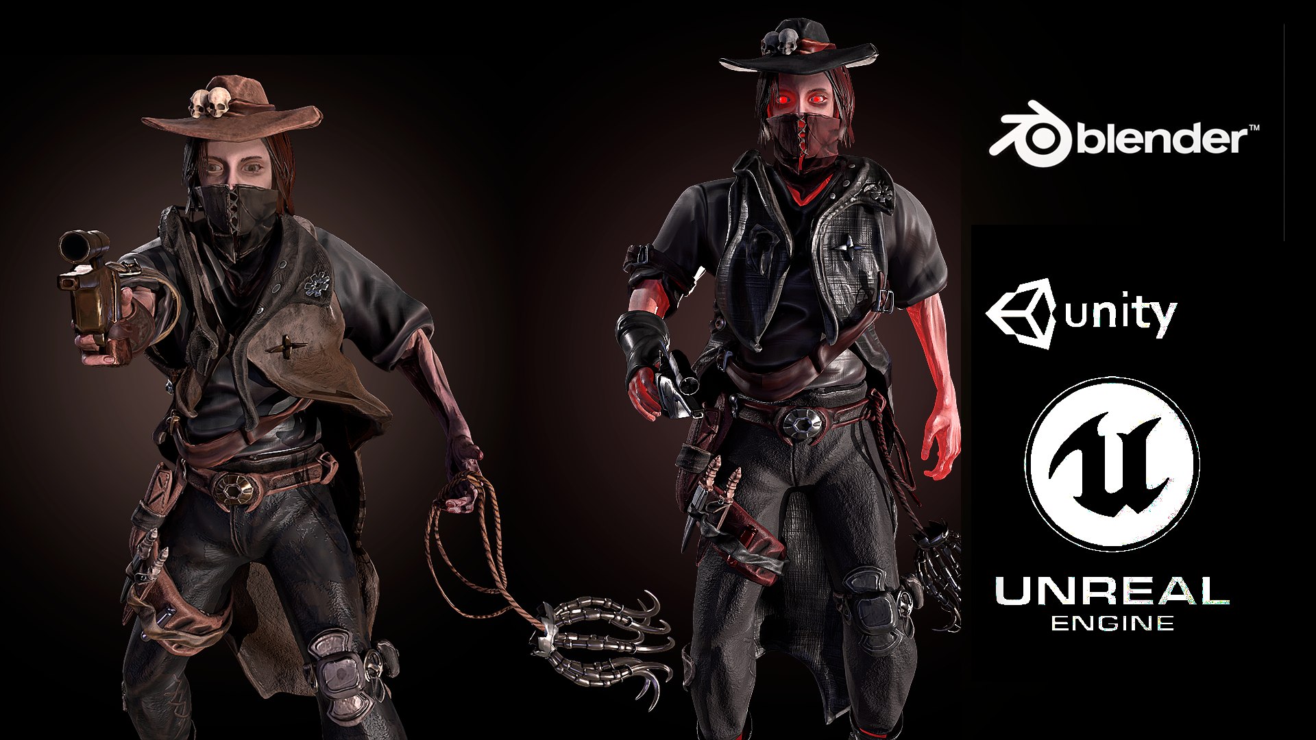 3D Undead Cowboy - TurboSquid 2387358