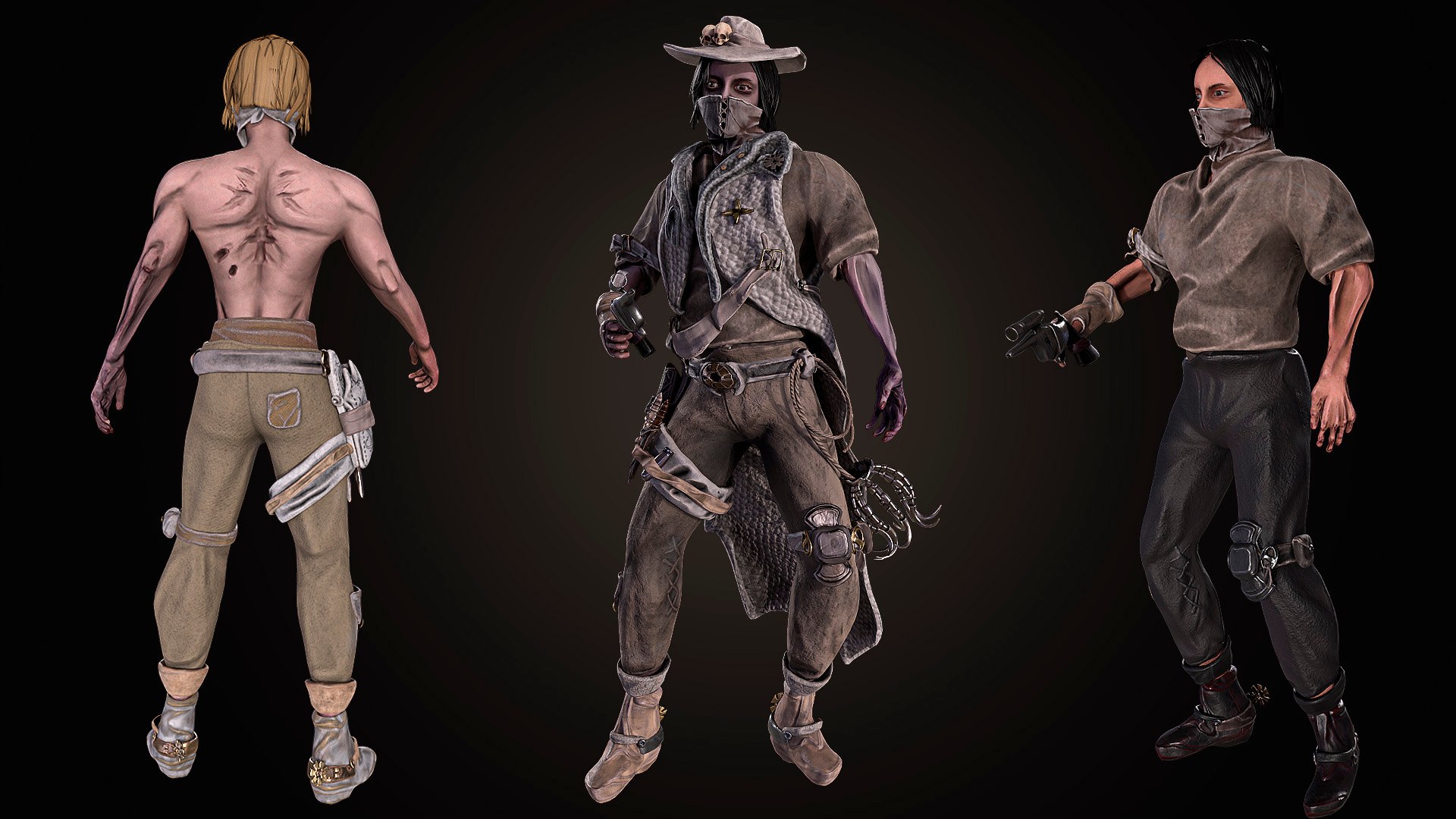3D Undead Cowboy - TurboSquid 2387358