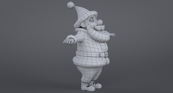 3D cartoon santa claus rigged model - TurboSquid 1418194