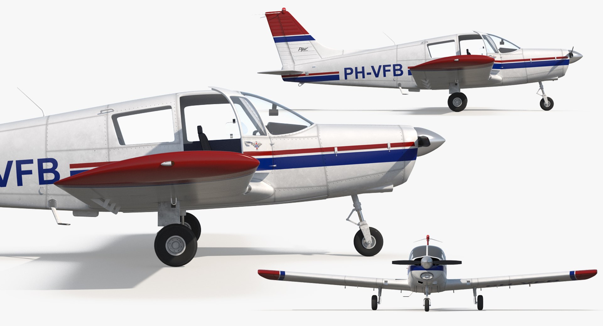 3D Model Private Aircraft Piper Pa-28 - TurboSquid 1167465