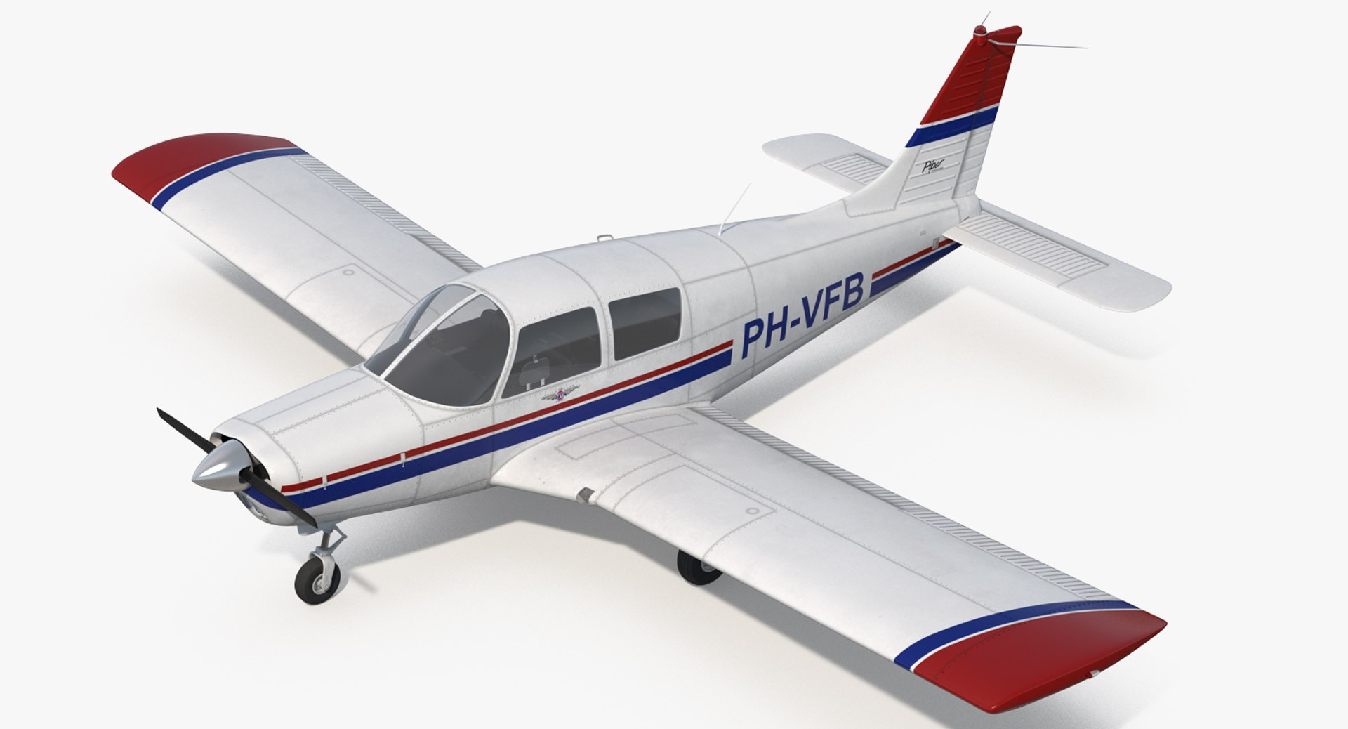 3D Model Private Aircraft Piper Pa-28 - TurboSquid 1167465