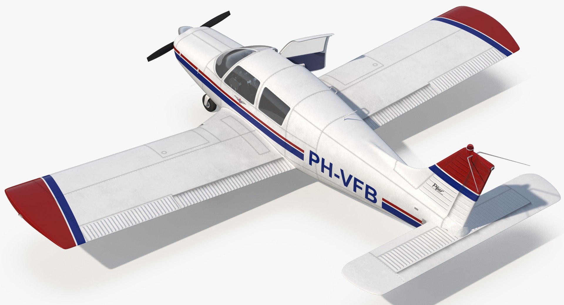 3D Model Private Aircraft Piper Pa-28 - TurboSquid 1167465