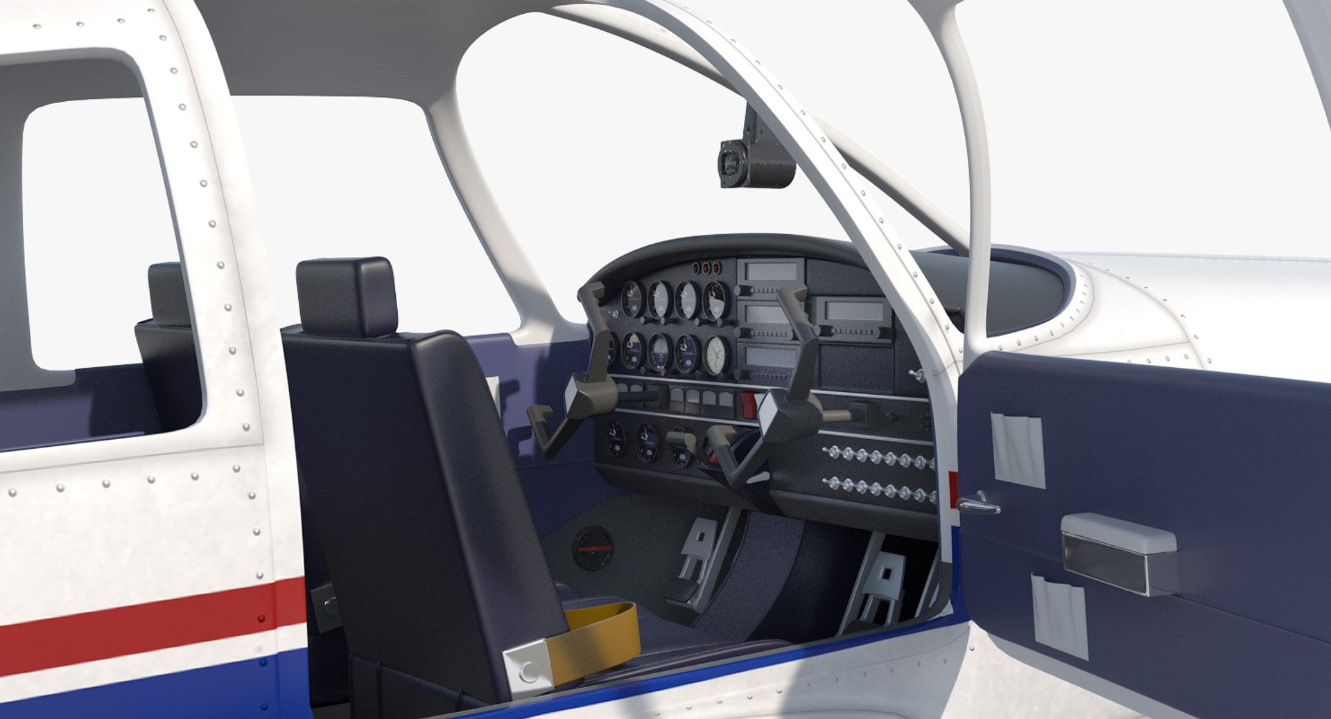 3D Model Private Aircraft Piper Pa-28 - TurboSquid 1167465