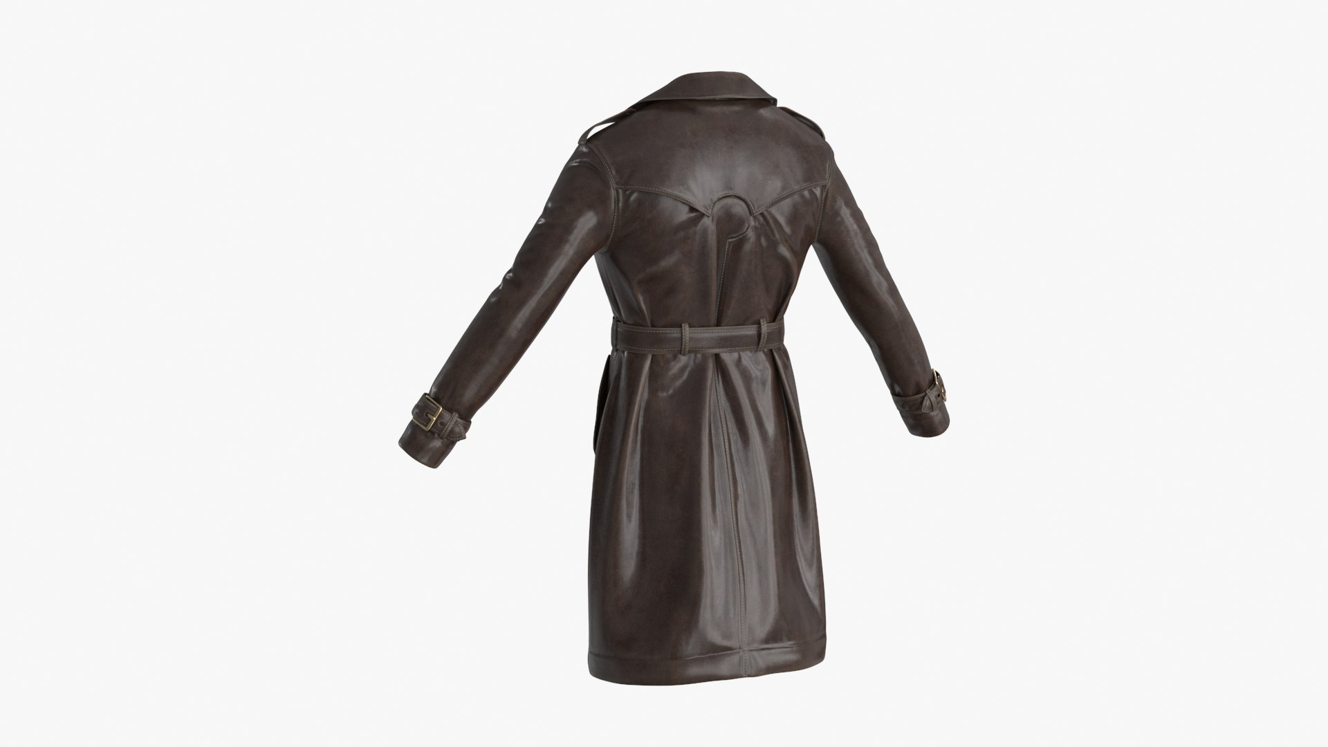 3D Leather Coat Model - TurboSquid 2319963