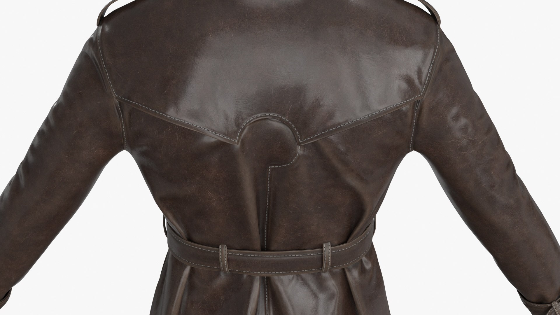 3D Leather Coat Model - TurboSquid 2319963