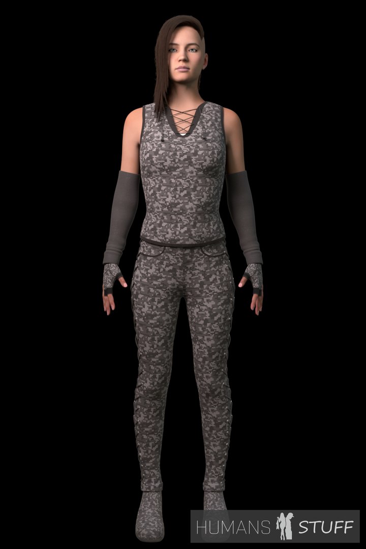 3d girl female human model
