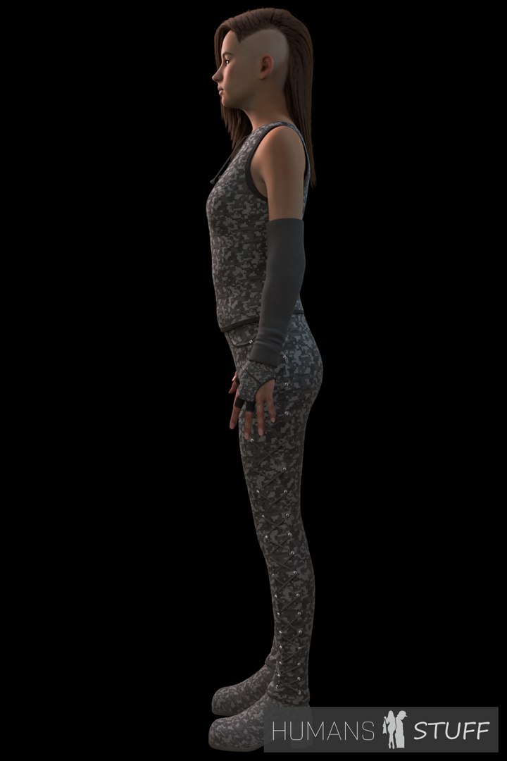 3d girl female human model
