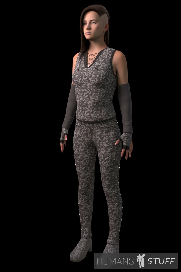 3d girl female human model