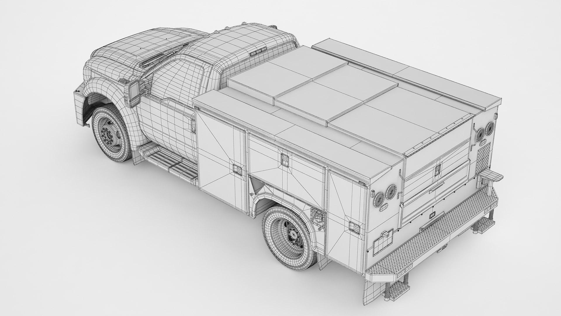 3D f450 enclosed utility model - TurboSquid 1516407