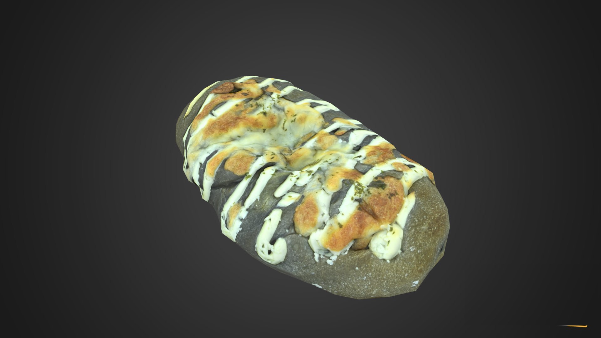 3D Game Ready Squid Ink Bread Model - TurboSquid 2014629