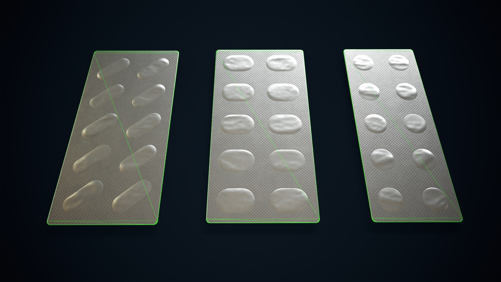 Blisters With Pills 3D Model - TurboSquid 2093486
