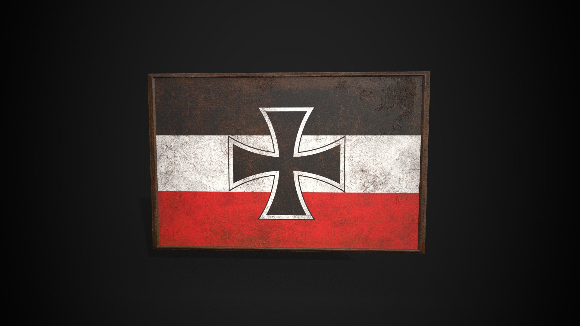 3D Old Picture Frame With North German Confederation Flag - Game Ready ...