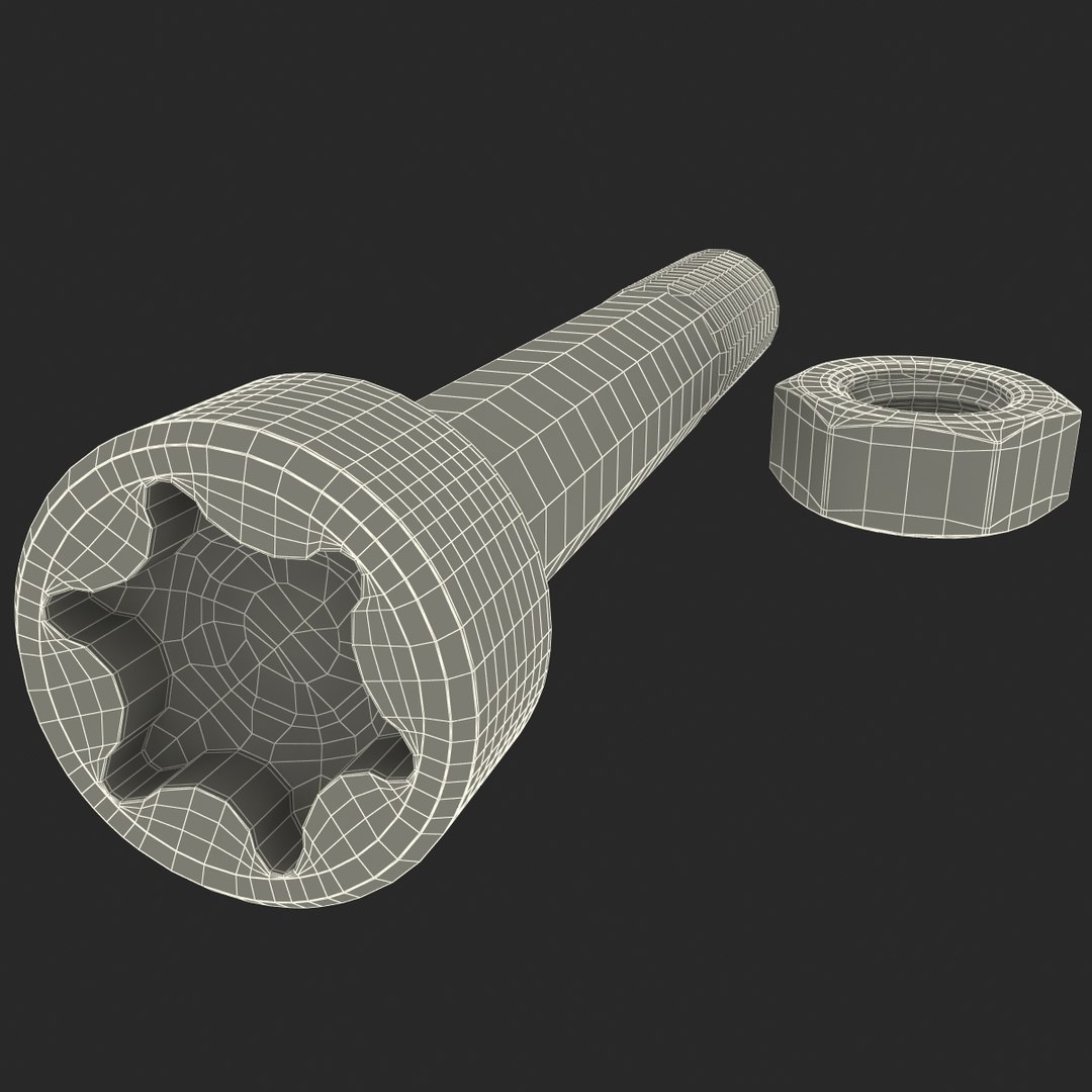 Nut Bolt 3d Model