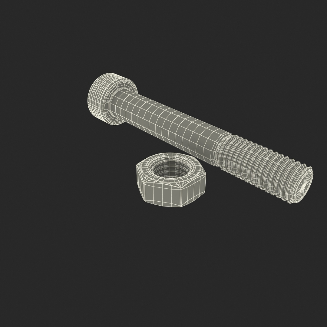 Nut Bolt 3d Model