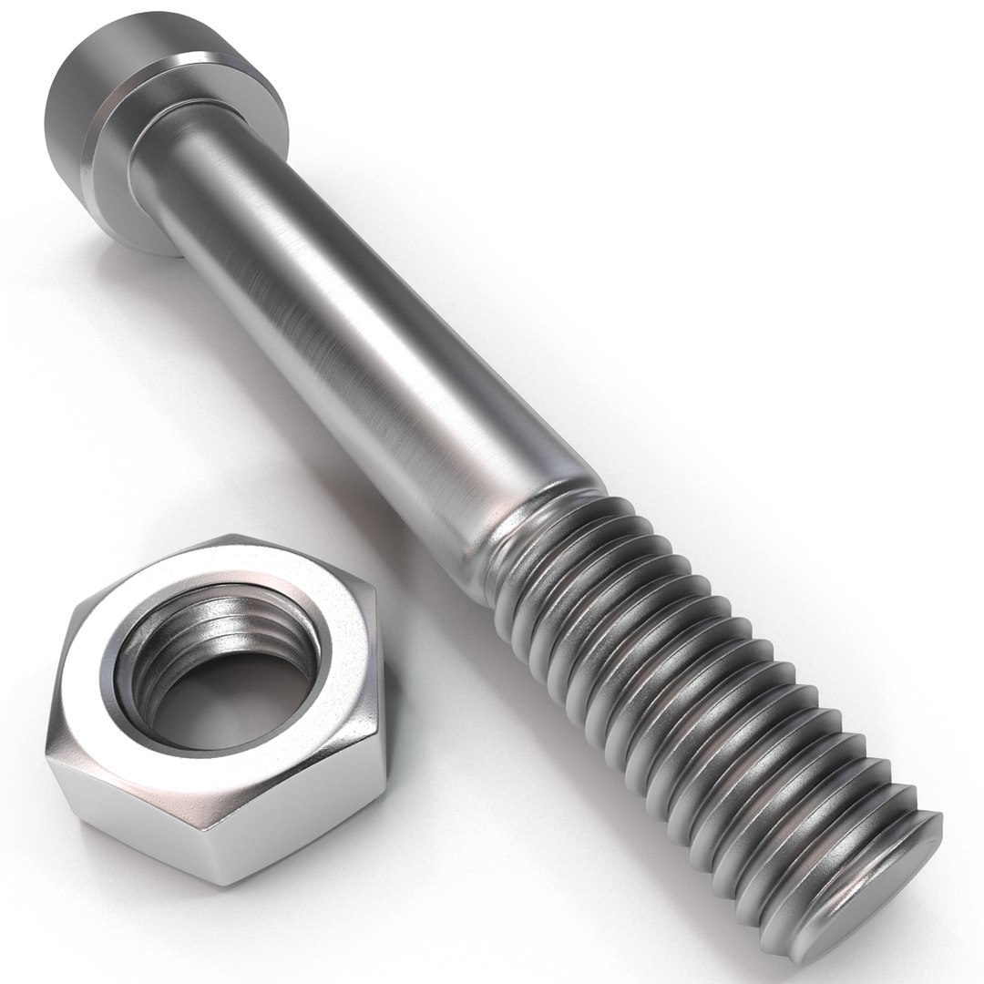 Nut Bolt 3d Model