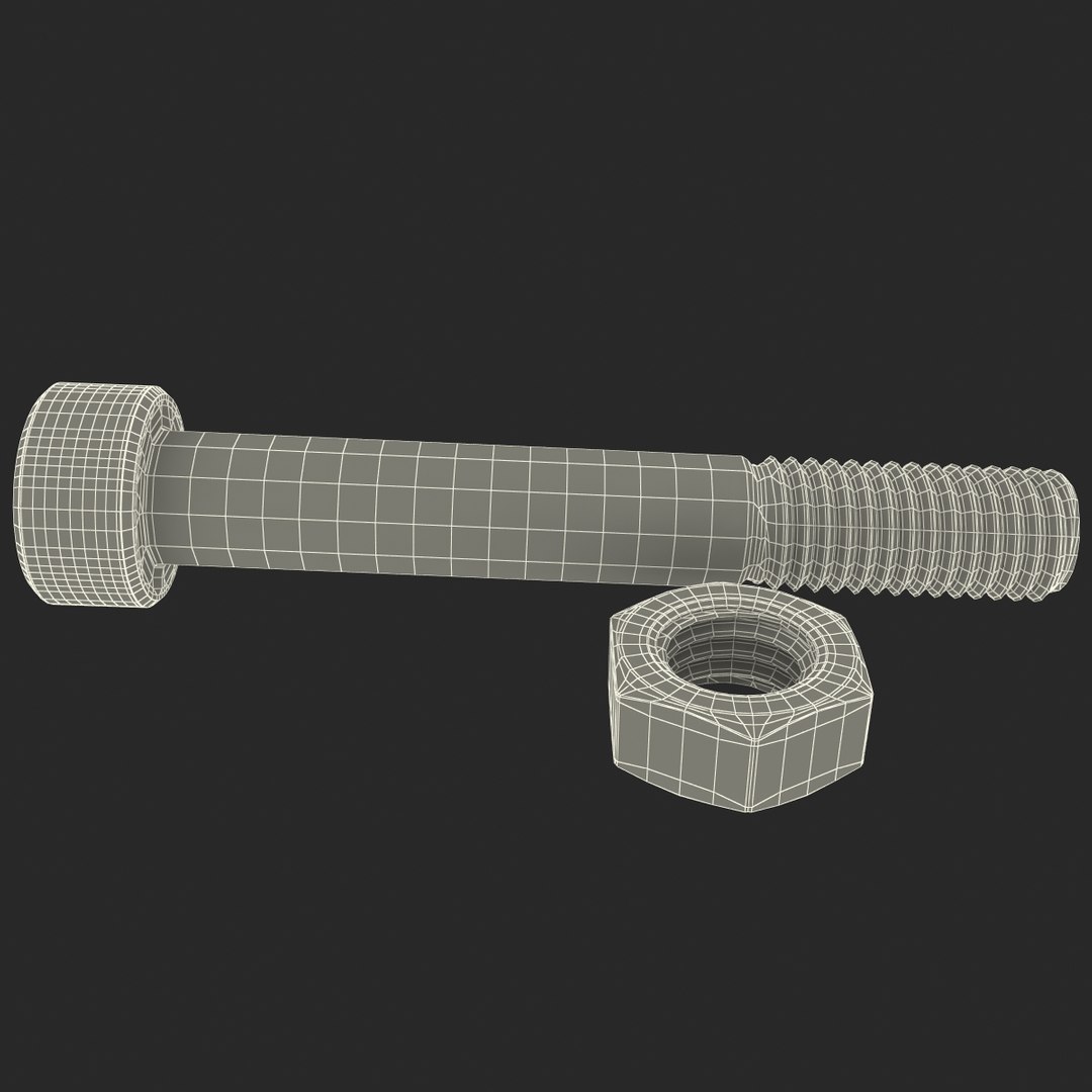 Nut Bolt 3d Model