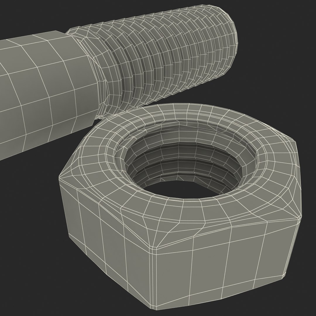 Nut Bolt 3d Model