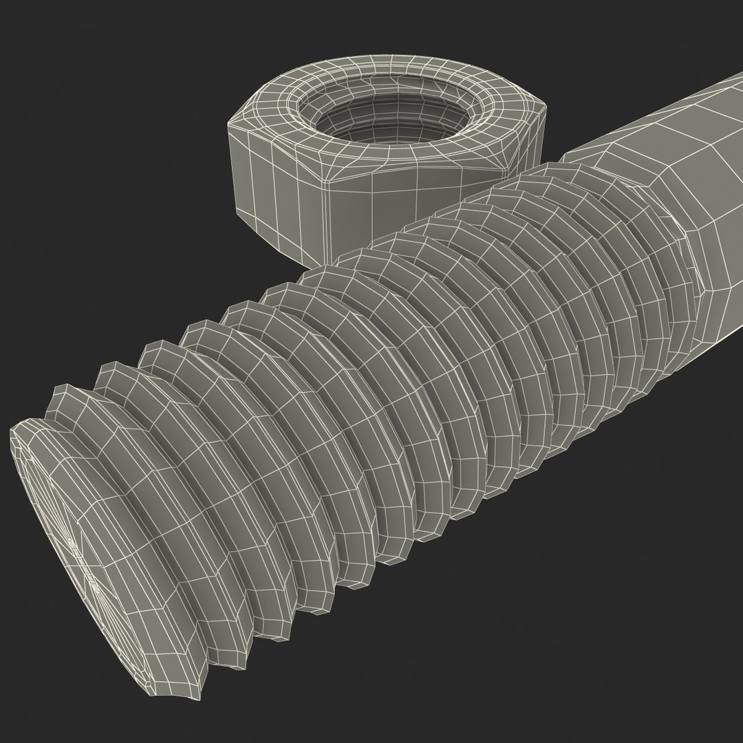 Nut Bolt 3d Model