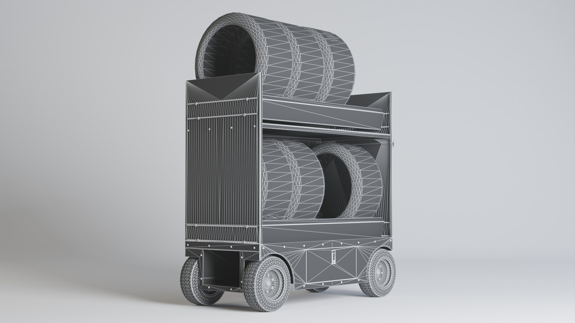 3D Double Tire Rack Cart PBR Model - TurboSquid 1979157