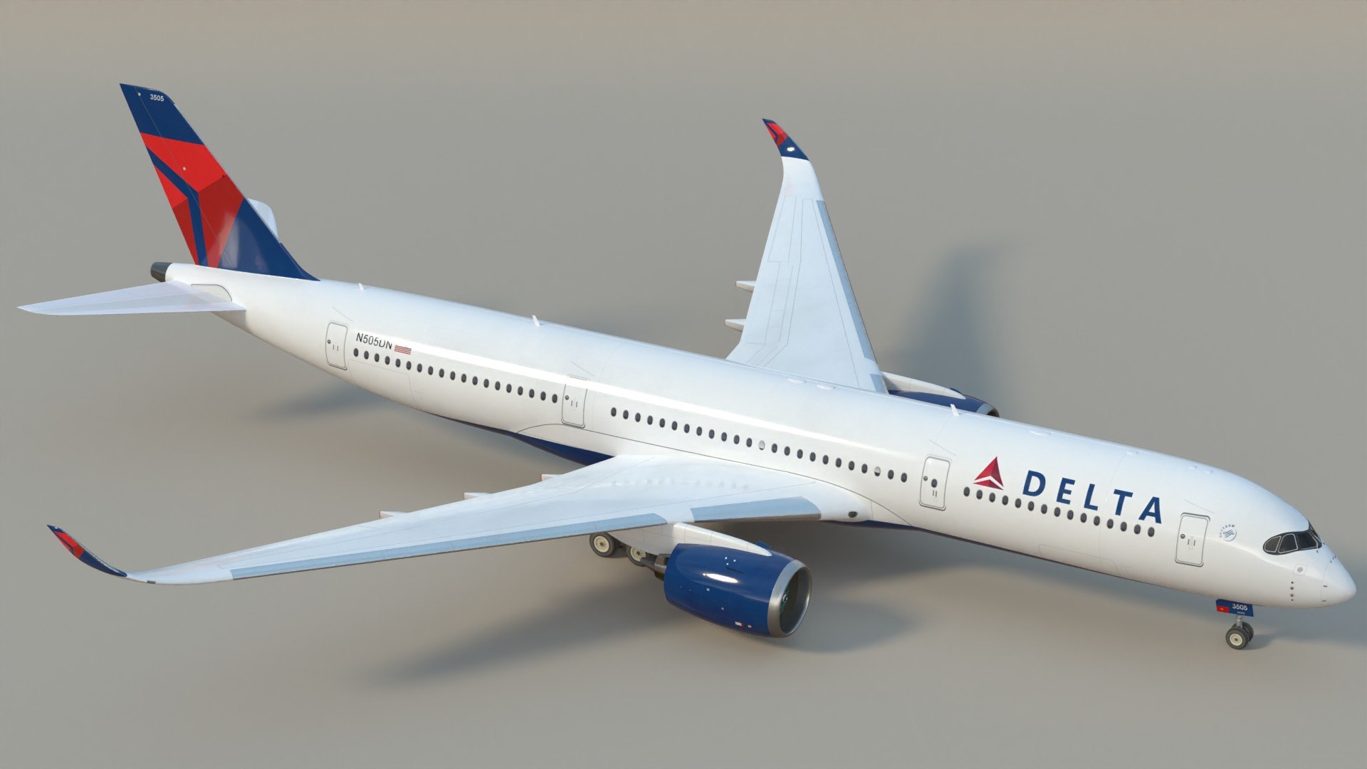 Delta Air Lines A350 SC 3D Model - TurboSquid 2272215