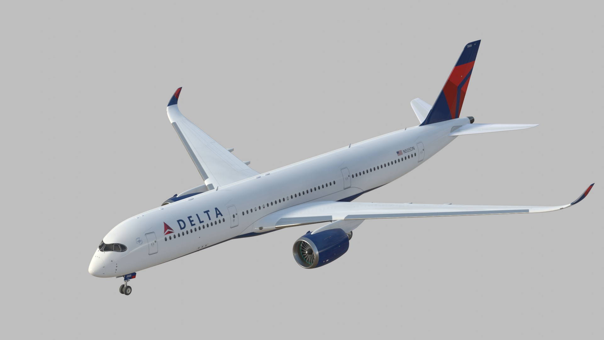 Delta Air Lines A350 SC 3D Model - TurboSquid 2272215