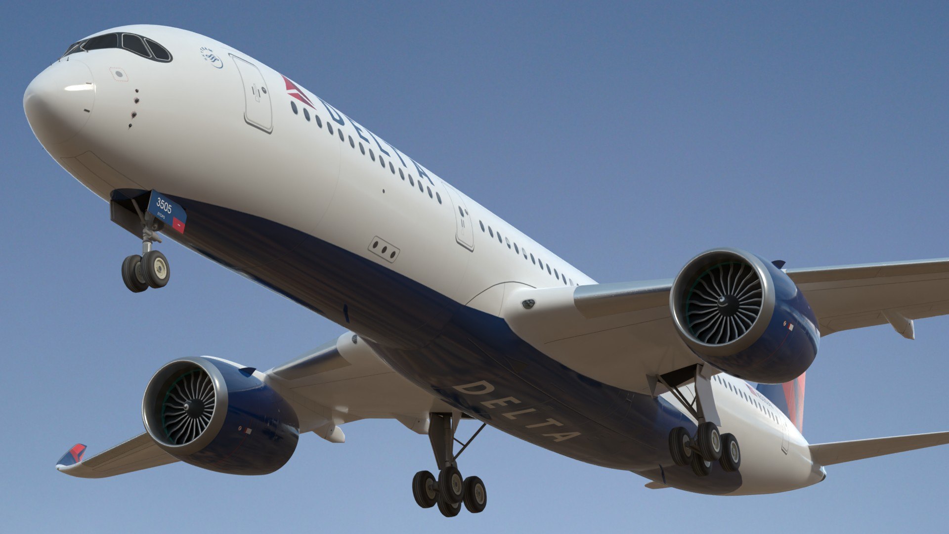 Delta Air Lines A350 SC 3D Model - TurboSquid 2272215